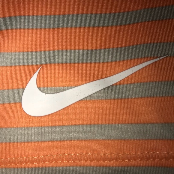 Nike | Shorts | Nike Pro Cheer Shorts Orange Gray Striped | Poshmark